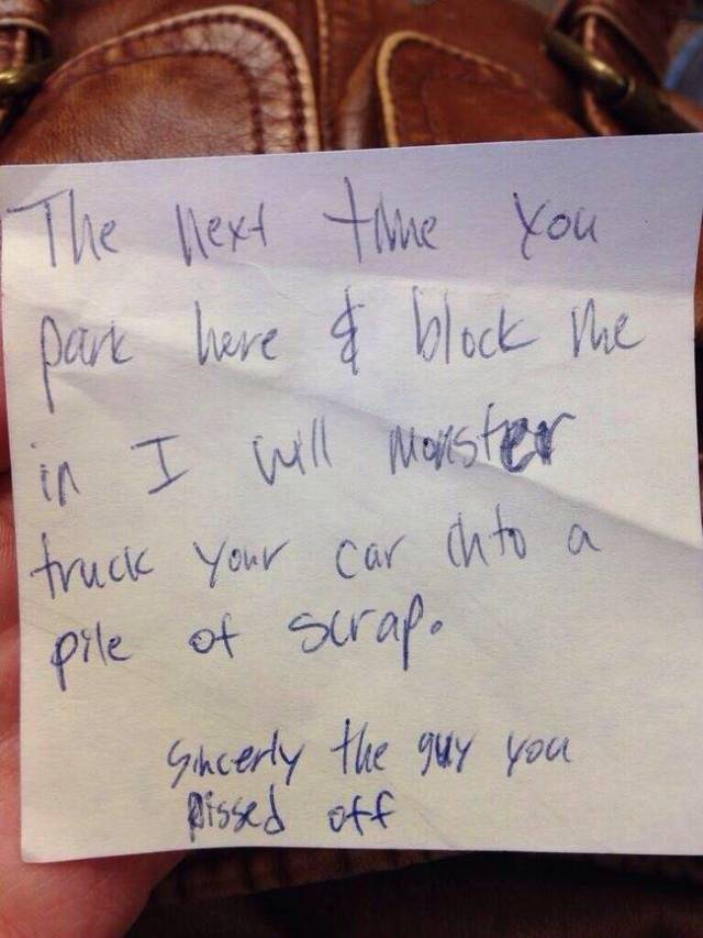 Passive Aggression Parking Notes 30 Pics